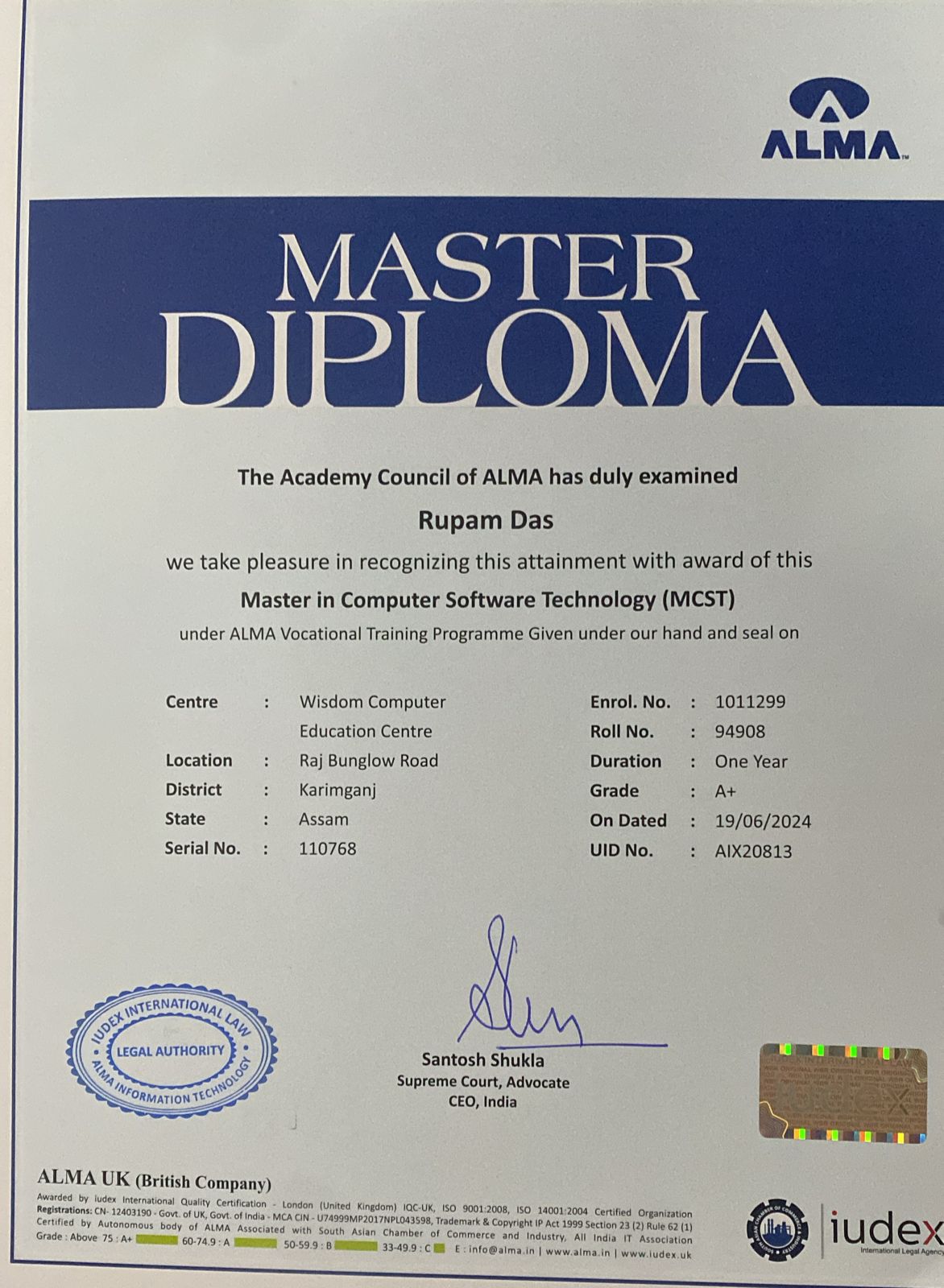 RUPAM DAS – Wisdom Computer Education